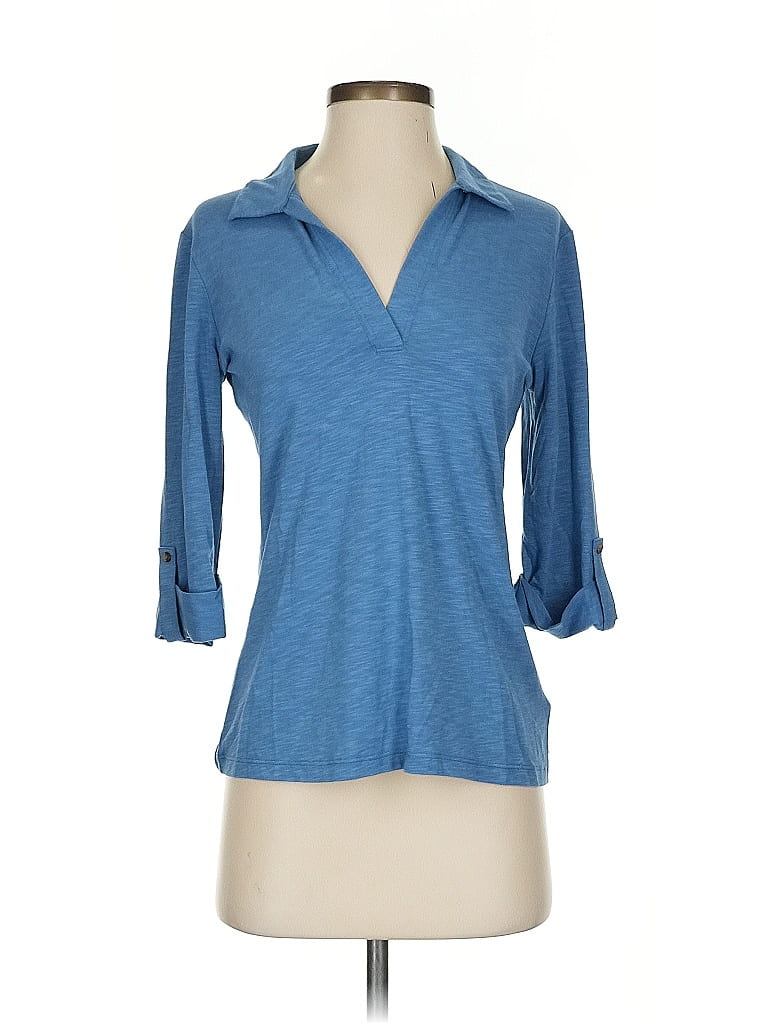 Rachel Zoe Blue 3/4 Sleeve Polo Size S - 78% off | ThredUp
