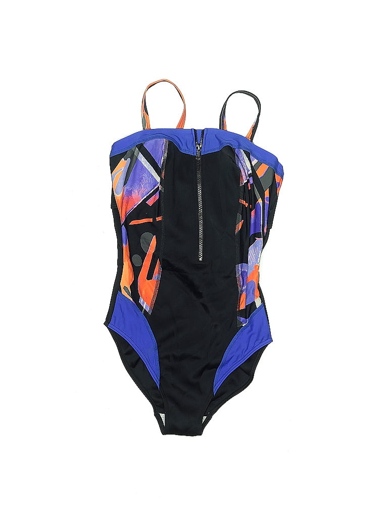 FIGLEAVES Graphic Blue One Piece Swimsuit Size L - 57% off | ThredUp