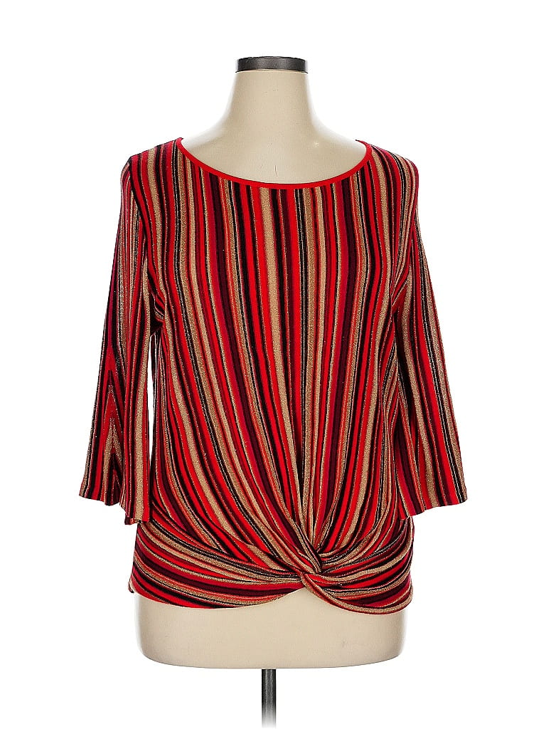 Ruby Rd. Red 3/4 Sleeve Blouse Size XL - 73% off | ThredUp