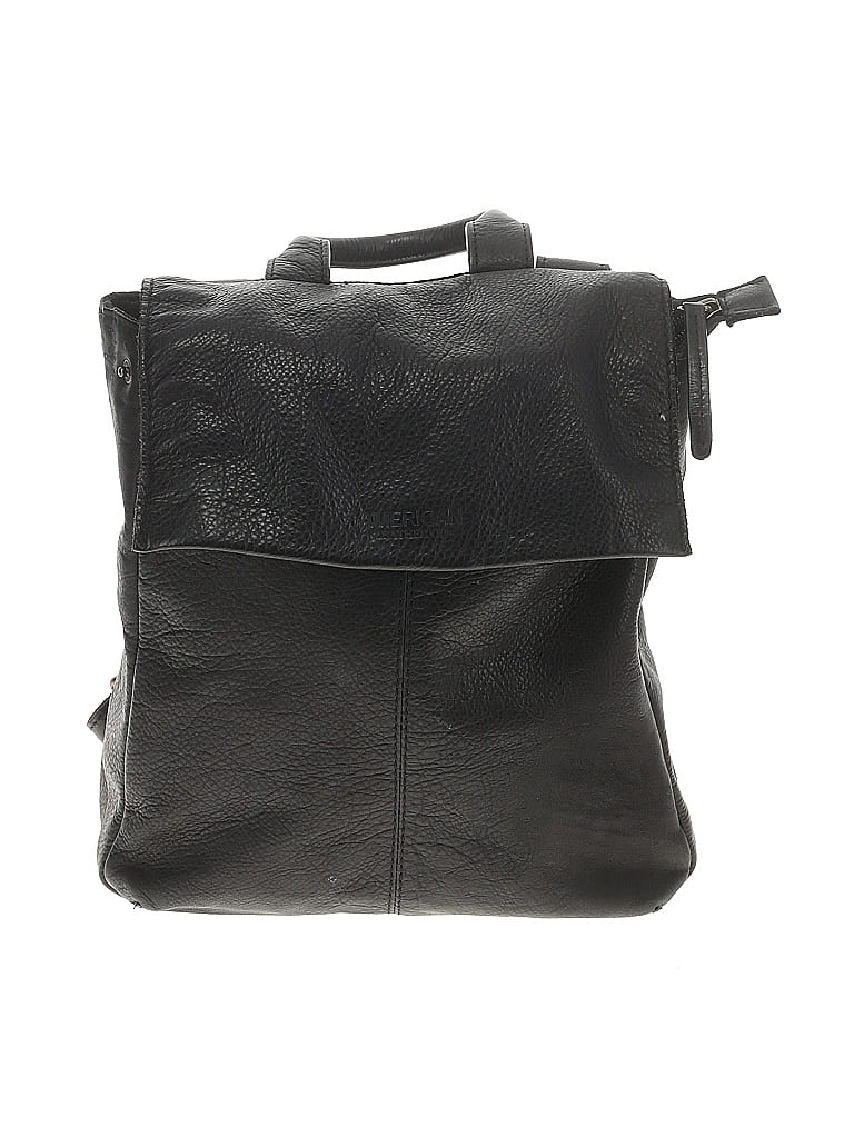 American Leather Co 100% Leather Black Leather Backpack One Size - 70% ...