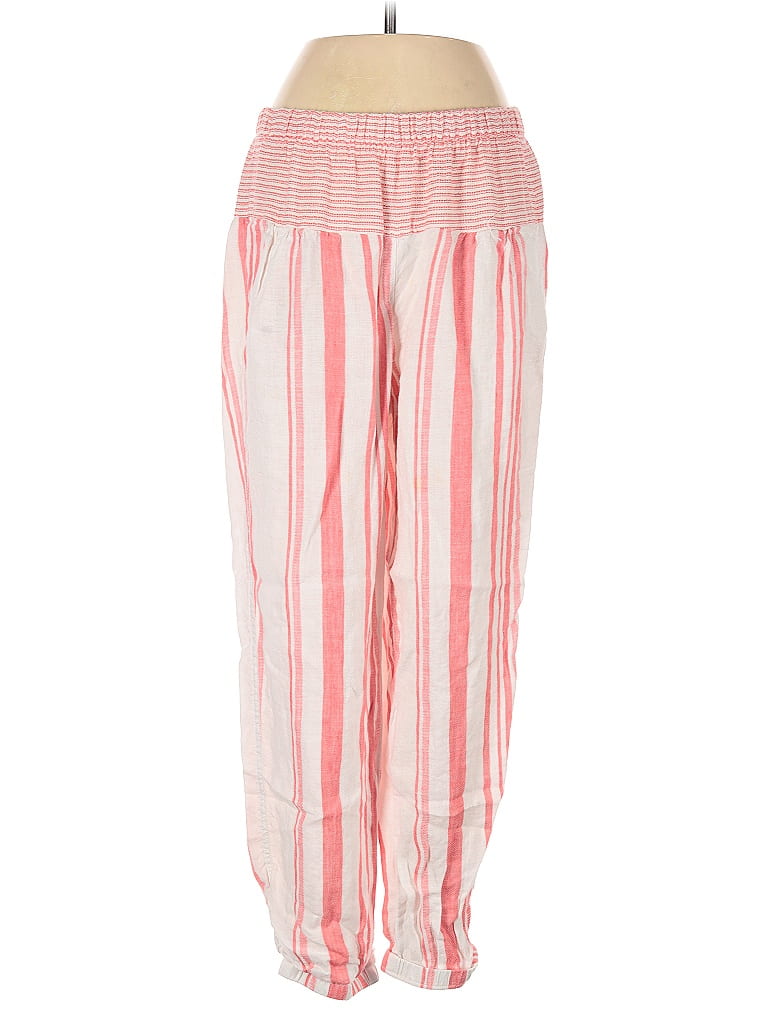 Gap 100% Linen Stripes Red Linen Pants Size XS - 68% off | ThredUp