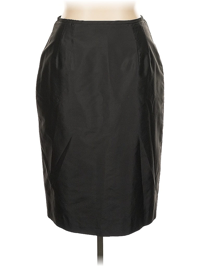 Marisa Baratelli 100% Silk Solid Black Silk Skirt Size 16 - 80% off | ThredUp