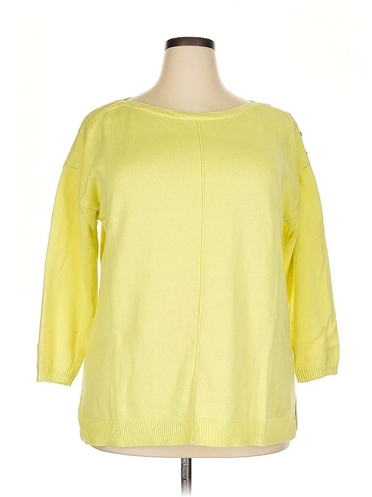 Talbots Yellow Pullover Sweater Size 2X (Plus) - 29% off | ThredUp