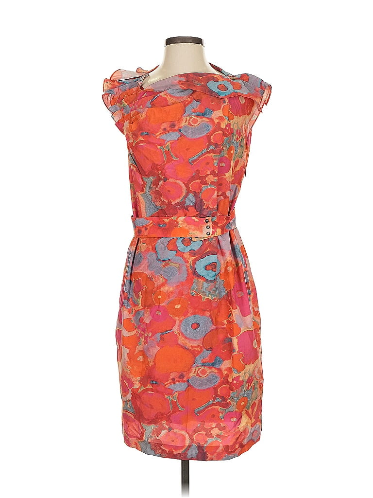 BOSS by HUGO BOSS Print Orange Cocktail Dress Size 4 - 79% off | ThredUp