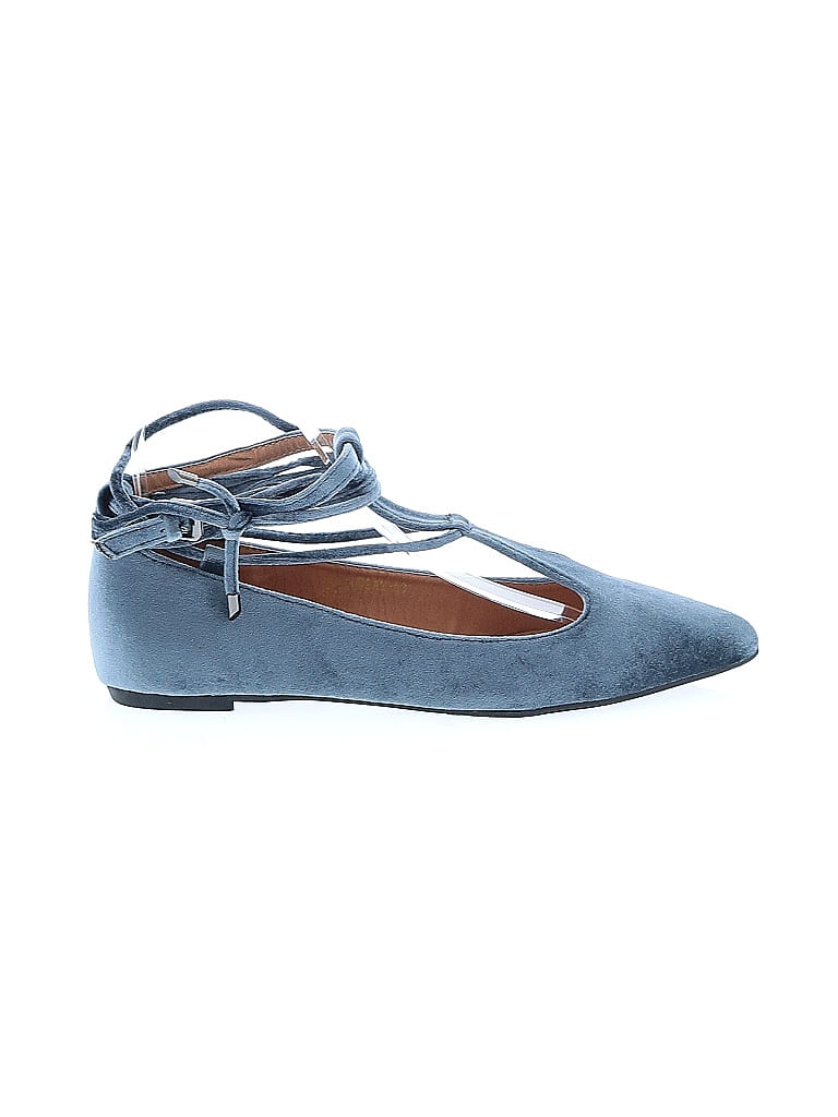 Yoki Blue Gray Flats Size 8 - 51% off | ThredUp