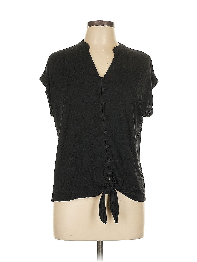 The Limited Solid Black Short Sleeve Blouse Size L - 68% off | ThredUp