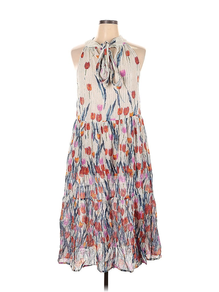 Aratta Silent Journey Print White Casual Dress Size XL - 71% off | ThredUp