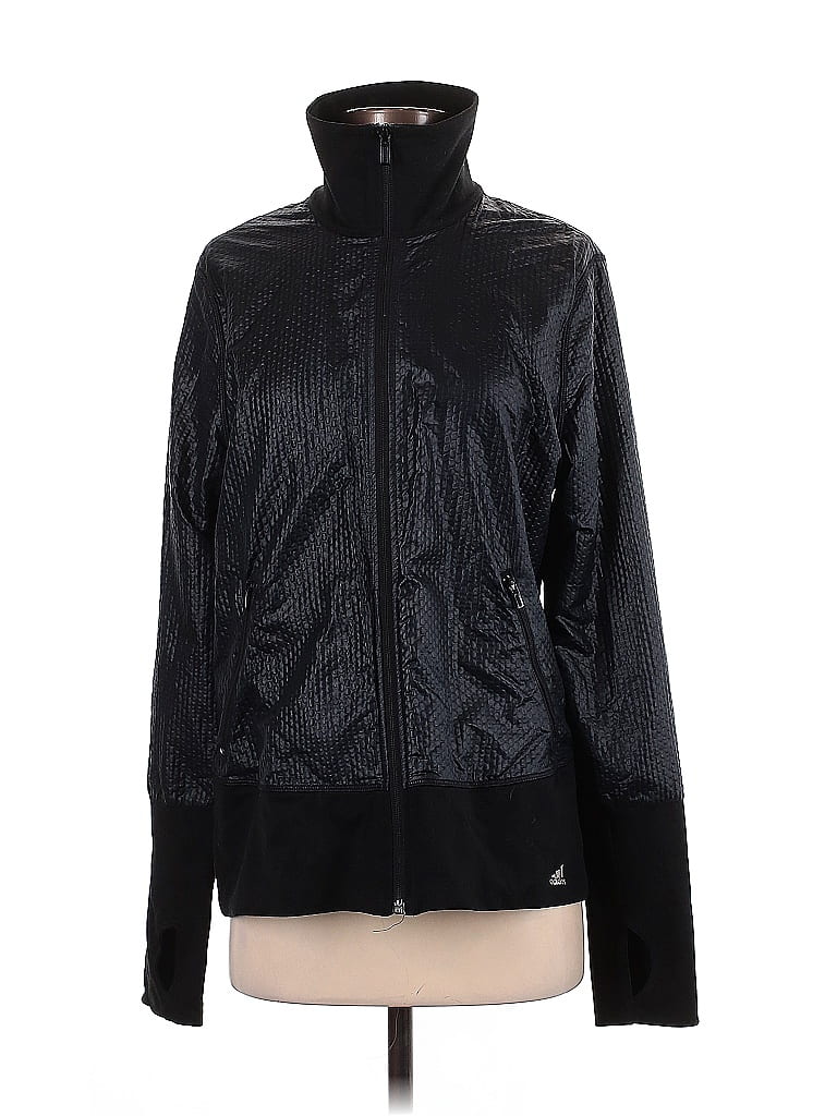 Adidas 100% Polyester Metallic Black Track Jacket Size M - 65% off | ThredUp