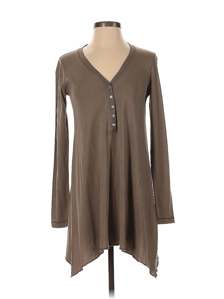 Allen Allen Brown Long Sleeve Blouse Size XS - 71% off | ThredUp