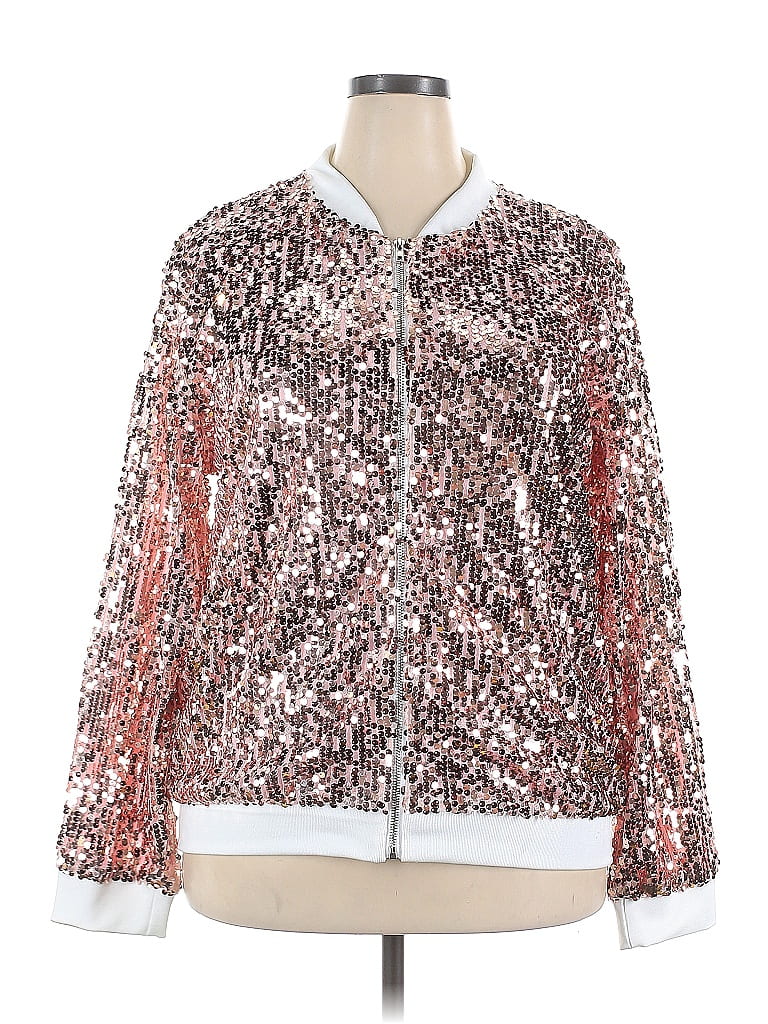 Anna-kaci 100% Polyester Metallic Silver Jacket Size 2X - 52% off | ThredUp