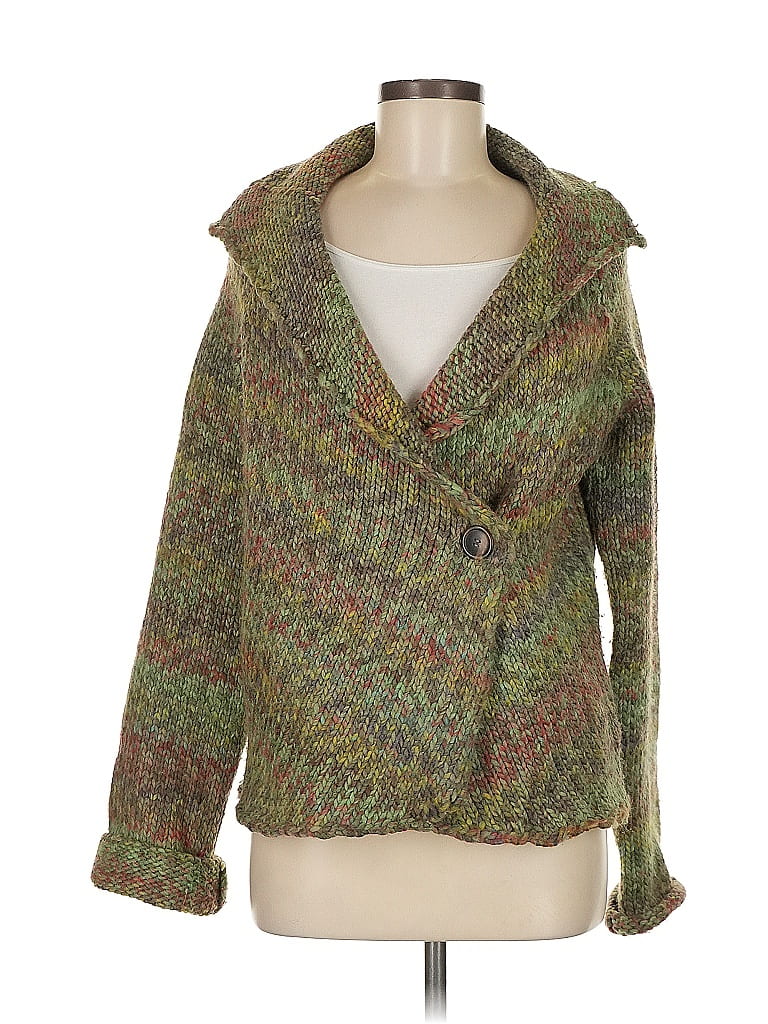 Sigrid Olsen Tweed Green Cardigan Size M - 77% off | ThredUp