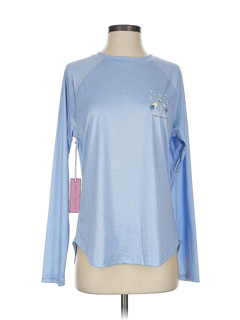 Simply Southern Blue Long Sleeve T-Shirt Size S - 50% off | ThredUp