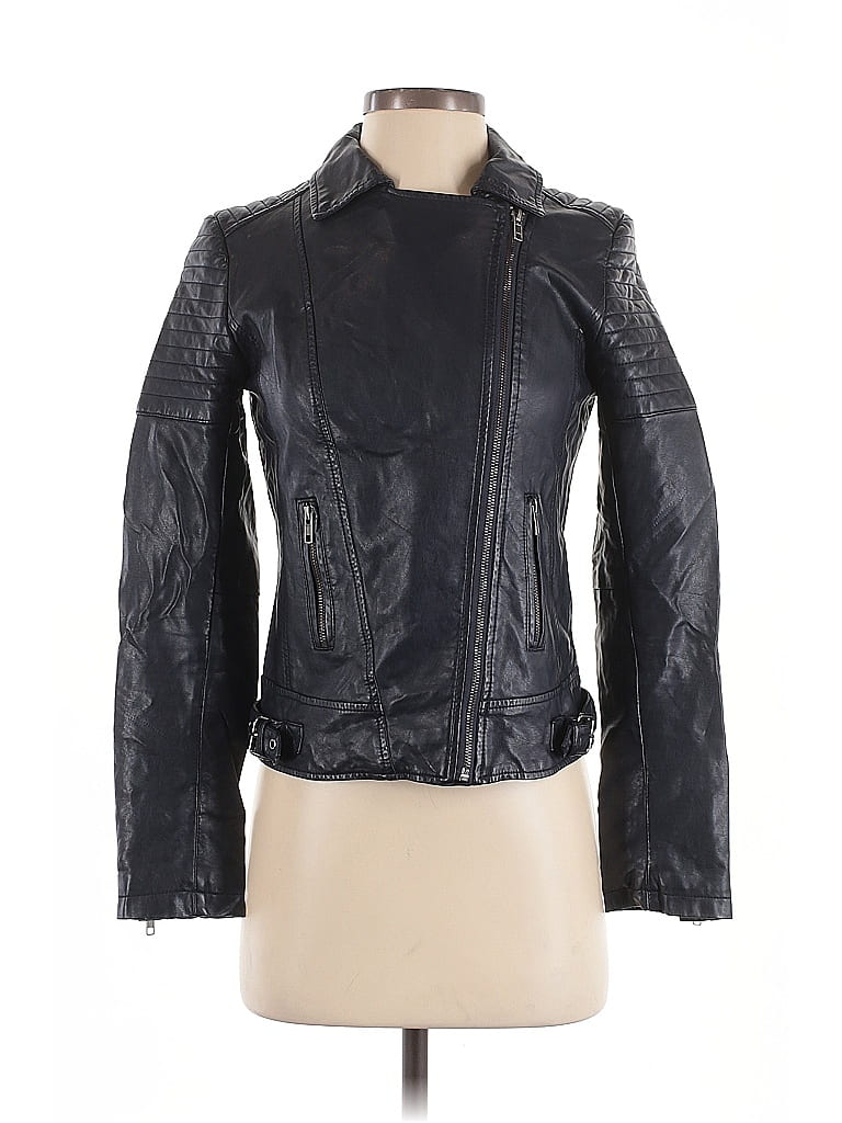 Colins Jeanswear 100% Polyurethane Black Faux Leather Jacket Size XS ...