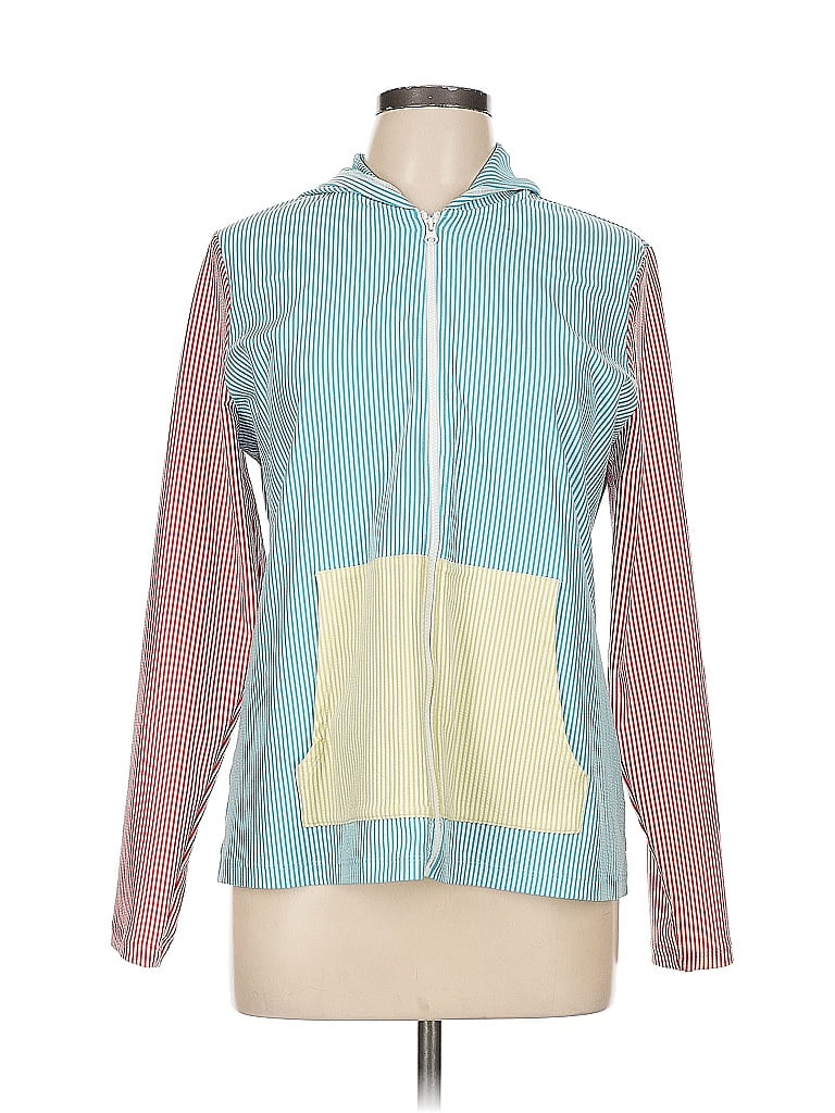 Nik and Nash Color Block Blue Track Jacket Size L - 68% off | ThredUp