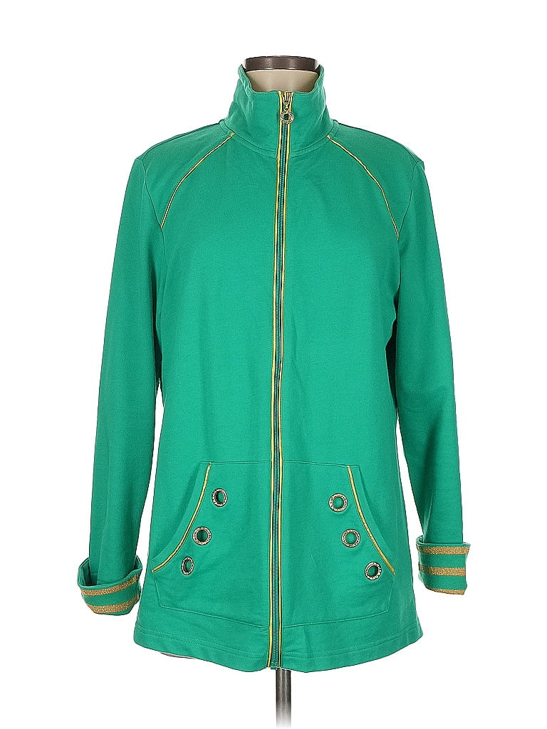 Quacker Factory Green Jacket Size M - 67% off | ThredUp