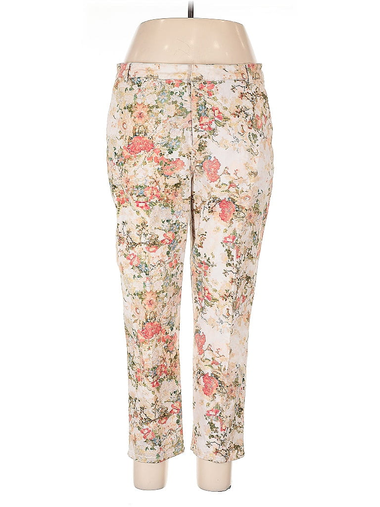 Peruvian Connection Floral Ivory Casual Pants Size 14 - 73% off | ThredUp