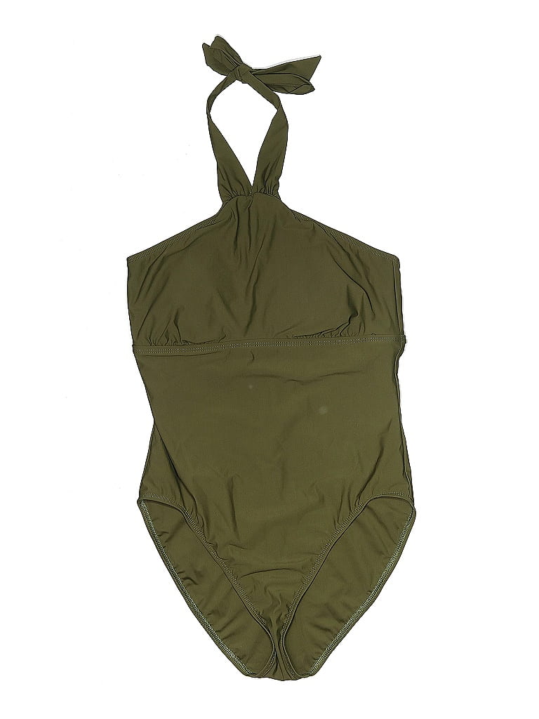 Talbots Solid Green One Piece Swimsuit Size 14 - 64% off | ThredUp