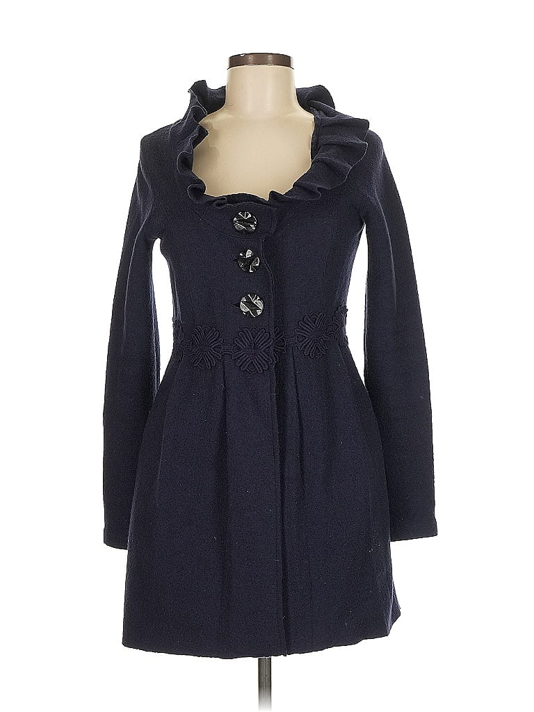 Charlie & Robin 100% Wool Blue Wool Coat Size 6 - 76% off | ThredUp