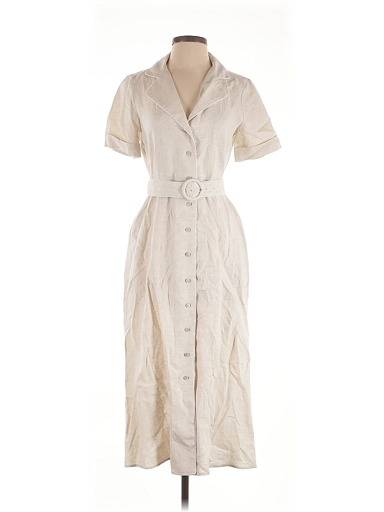 Tuckernuck 100% Linen Ivory Trenchcoat Size XS - 73% off | ThredUp