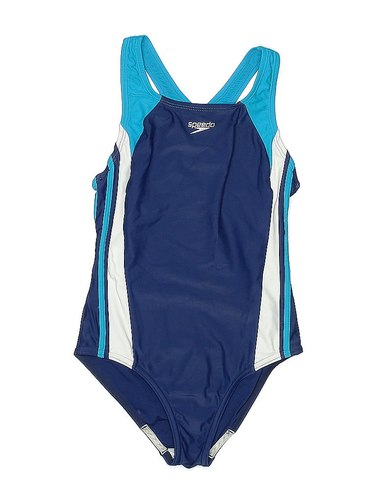 Speedo Color Block Blue One Piece Swimsuit Size 12 (big kids) - 40% off ...