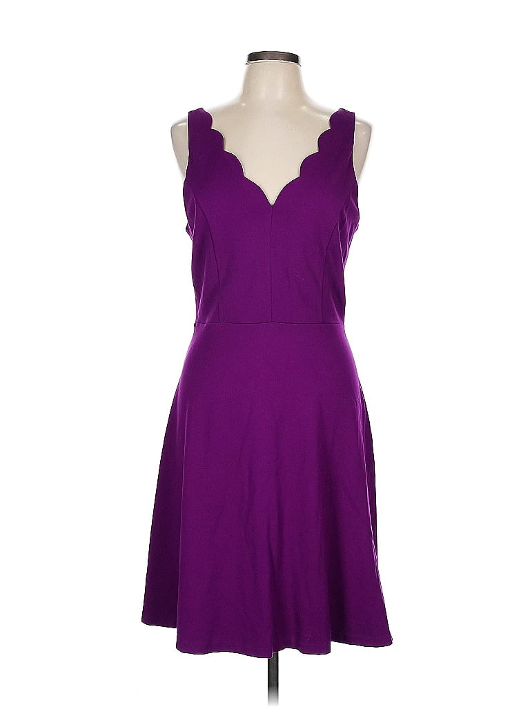 Lark And Ro Solid Purple Cocktail Dress Size L 71 Off Thredup