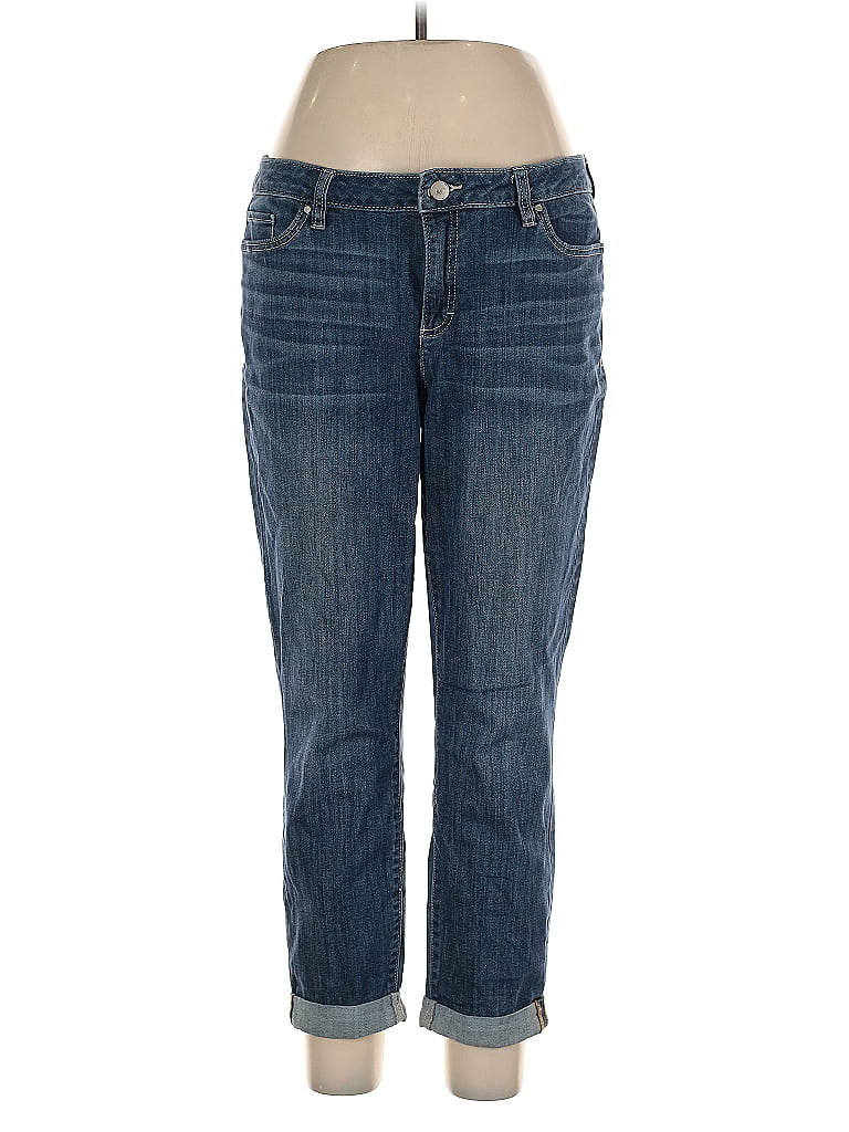 Lauren Conrad Solid Color Block Blue Jeans Size 16 - 59% off | ThredUp