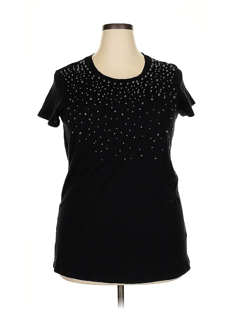 Halogen 100% Cotton Stars Black Short Sleeve T-Shirt Size XXL - 74% off ...