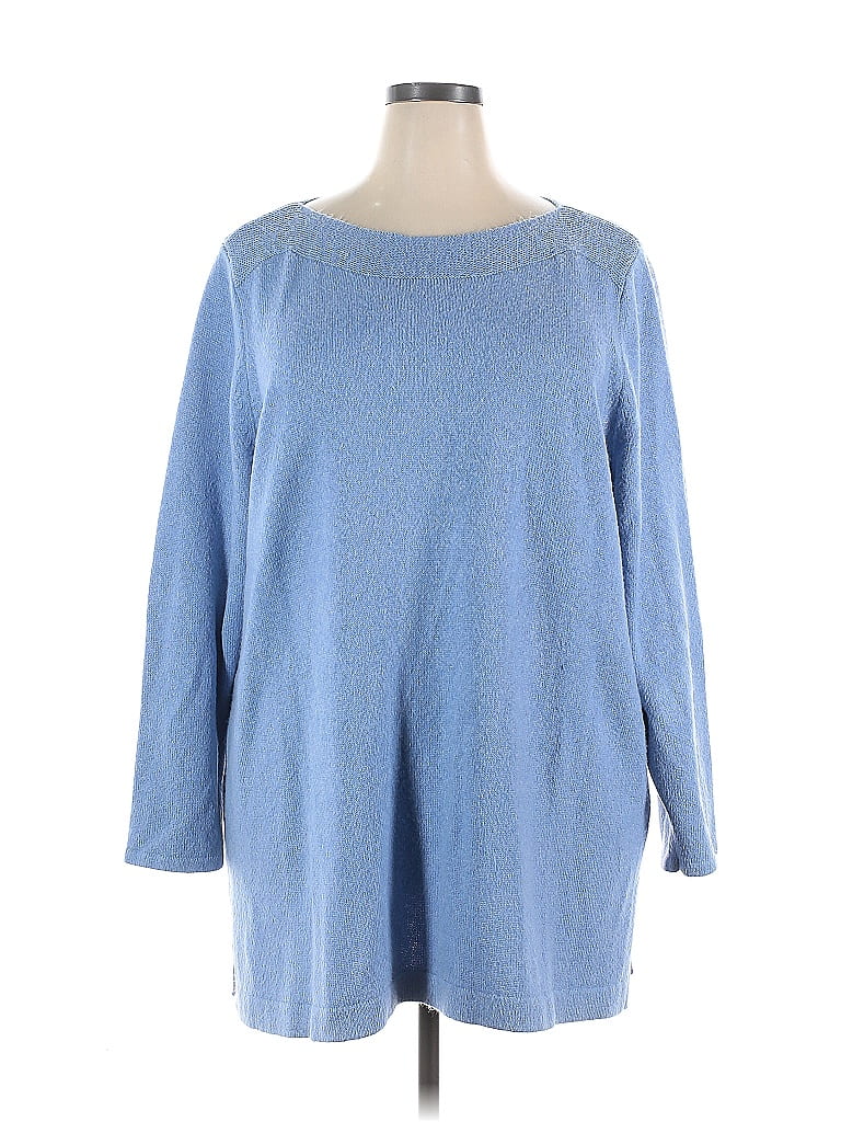 J.Jill Blue Pullover Sweater Size 4X - 69% off | ThredUp