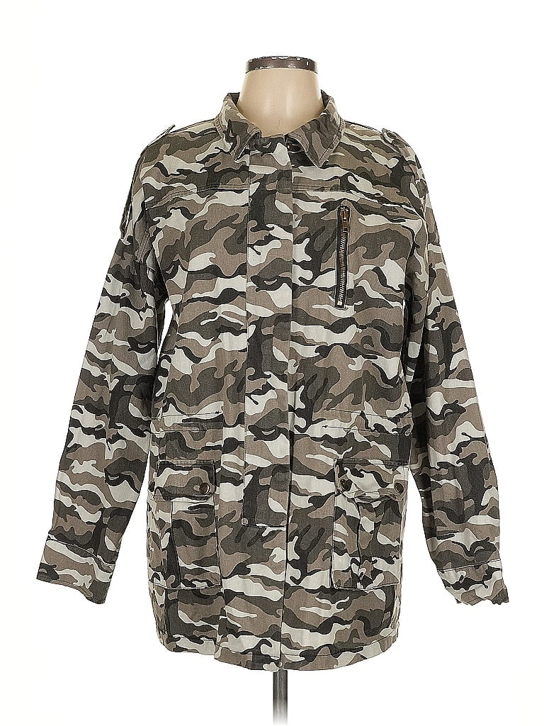 Mazik 100% Cotton Camo Gray Jacket Size L - 82% off | ThredUp