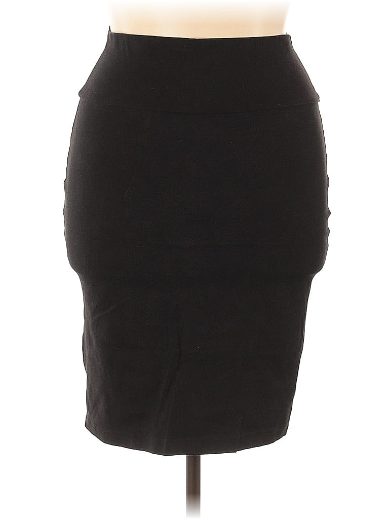 Miss Tina by Tina Knowles Solid Black Casual Skirt Size L - 52% off ...