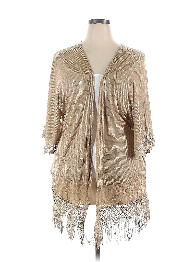 Signature Studio Tan Cardigan Size 2X - 41% off | ThredUp