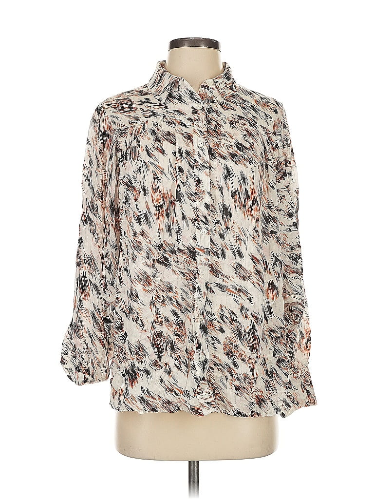 Phase Eight Animal Print Ivory Long Sleeve Blouse Size 4 - 64% off ...