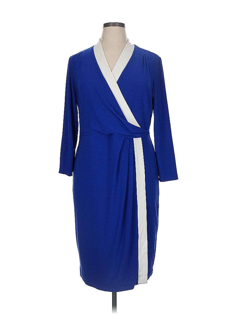 Kasper Blue Cocktail Dress Size XL - 74% off | ThredUp