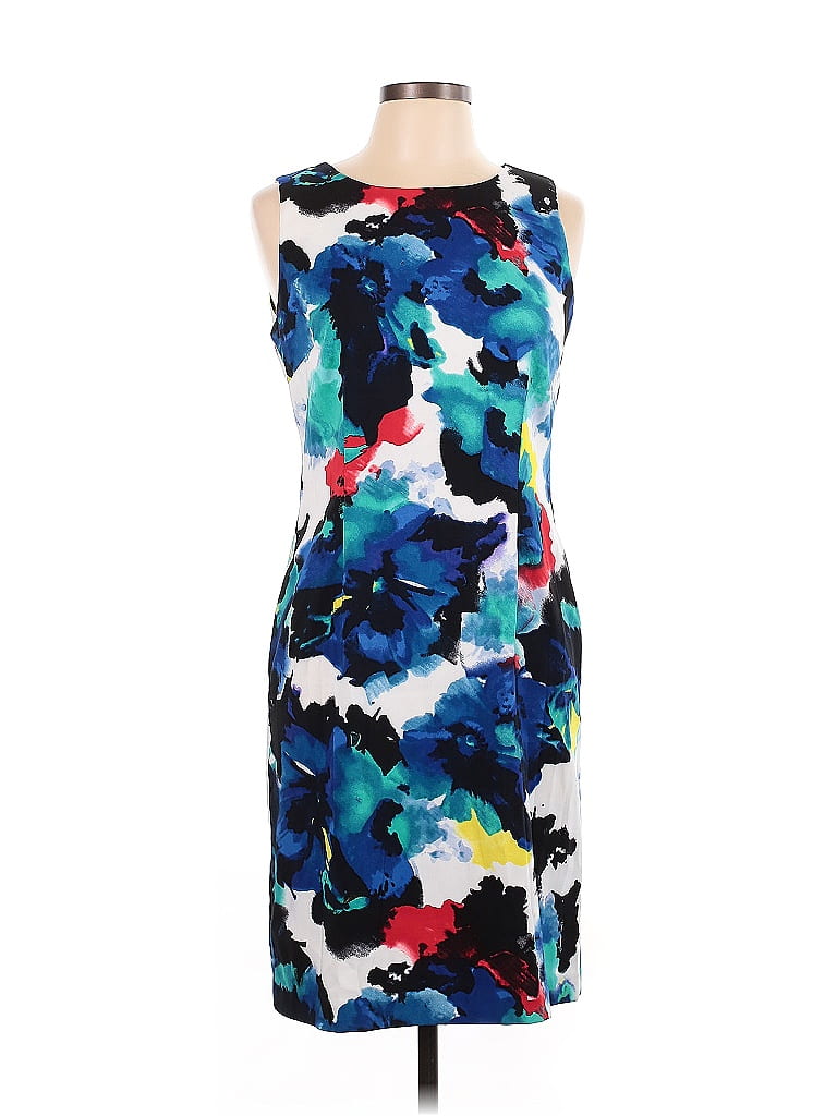 Mario Serrani Graphic Blue Casual Dress Size 10 - 40% off | ThredUp