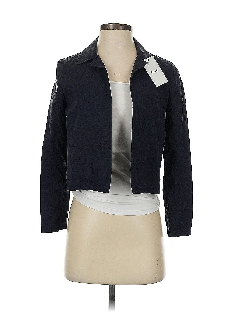 Theory Blue Jacket One Size - 84% off | ThredUp