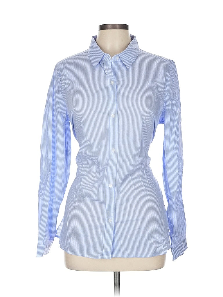 Liz Claiborne Career Blue Long Sleeve Button-Down Shirt Size L - 51% off | ThredUp