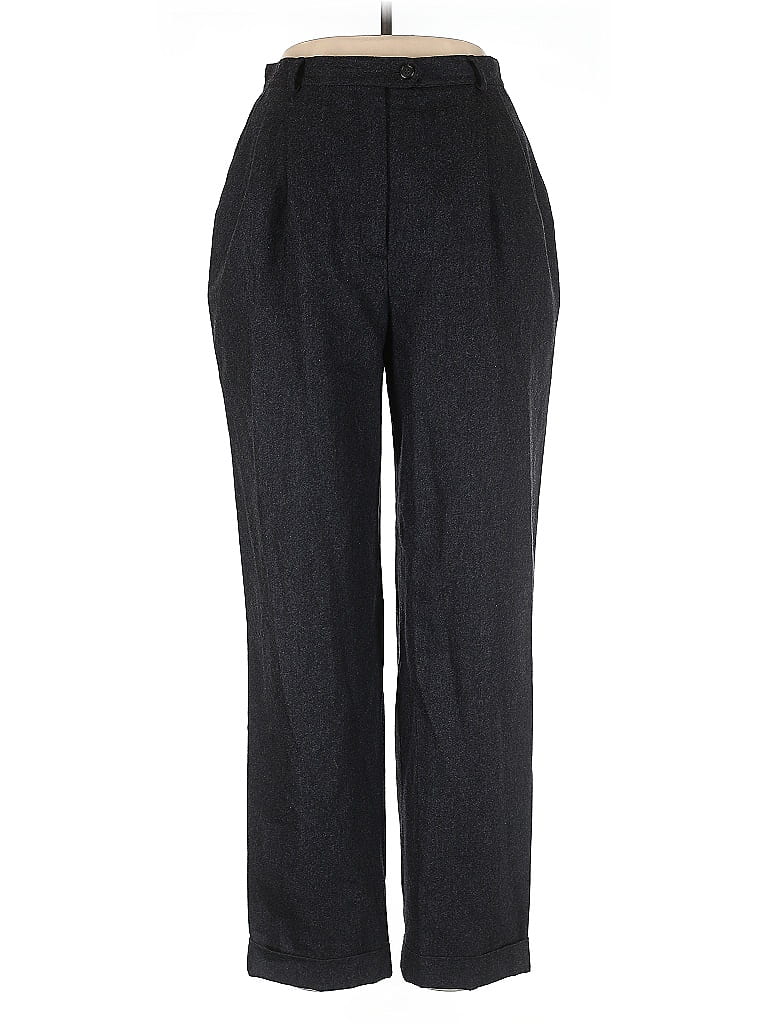 Lauren by Ralph Lauren 100% Worsted Wool Tweed Black Wool Pants Size 12 ...