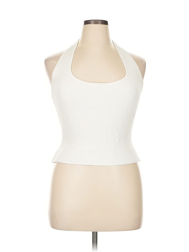 Babaton Ivory White Halter Top Size XL - 68% off | ThredUp