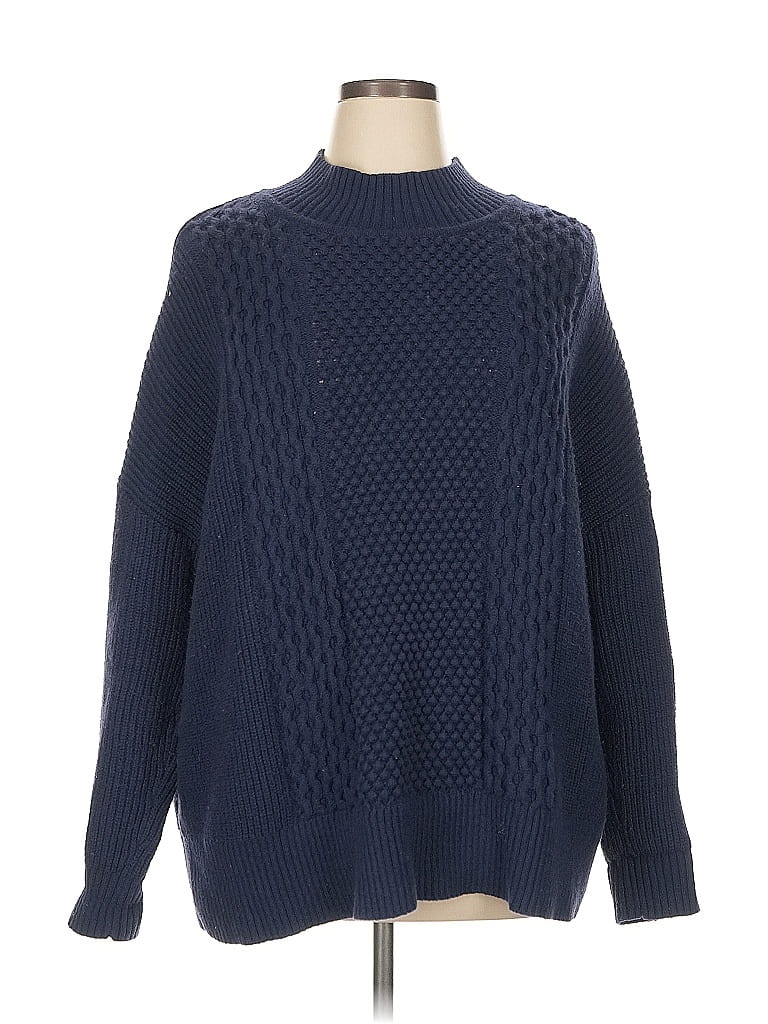 Gap Solid Blue Pullover Sweater Size XL - 71% off | ThredUp
