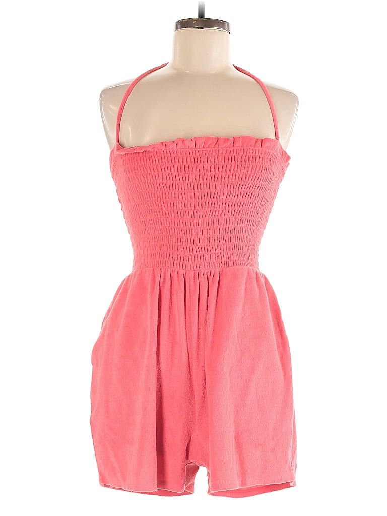Bar III Solid Pink Romper Size M - 54% off | ThredUp