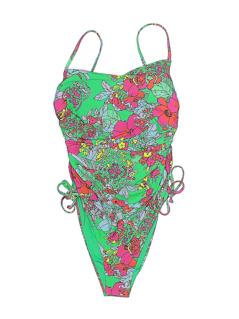 Roller Rabbit Floral Green One Piece Swimsuit Size S - 55% off | ThredUp
