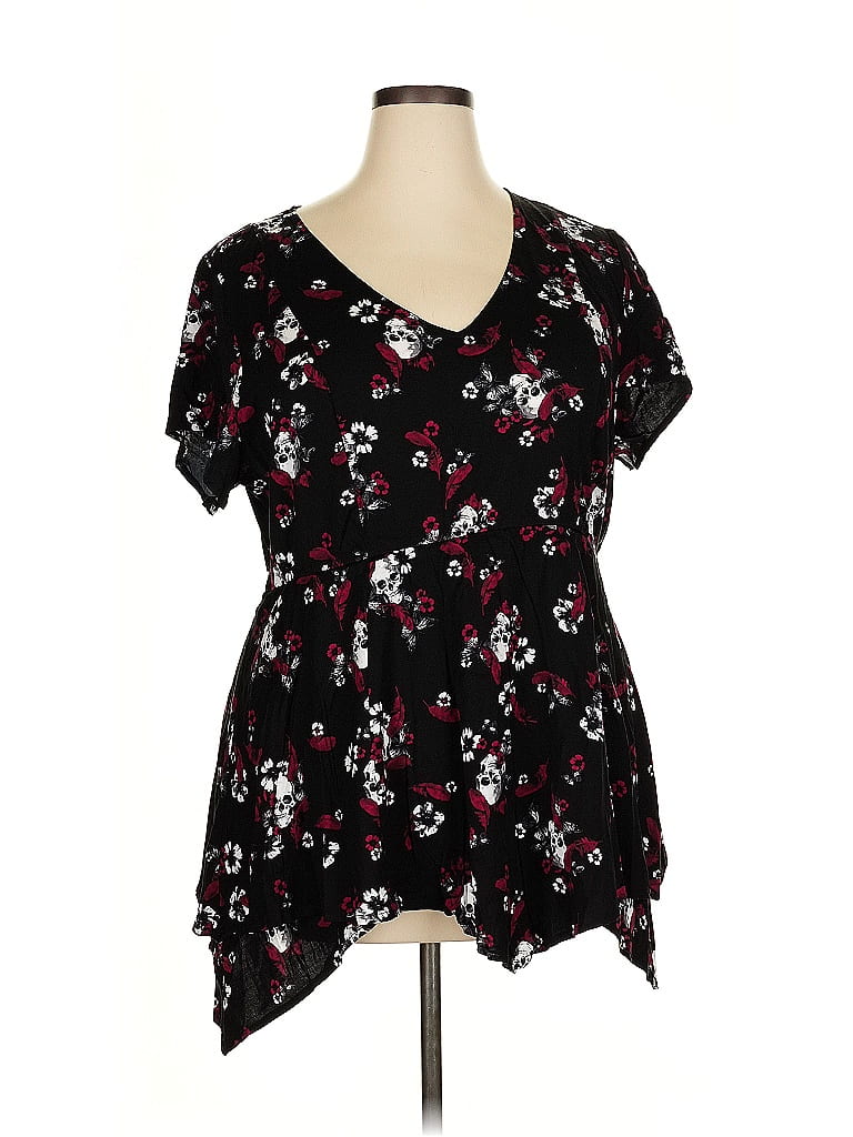 Torrid Black Short Sleeve Blouse Size 2X - 57% off | ThredUp