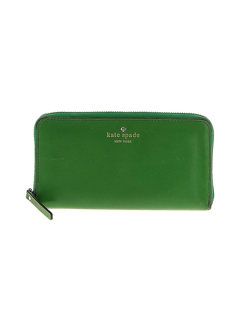 Kate Spade New York 100% Leather Green Leather Wallet One Size - 74% ...