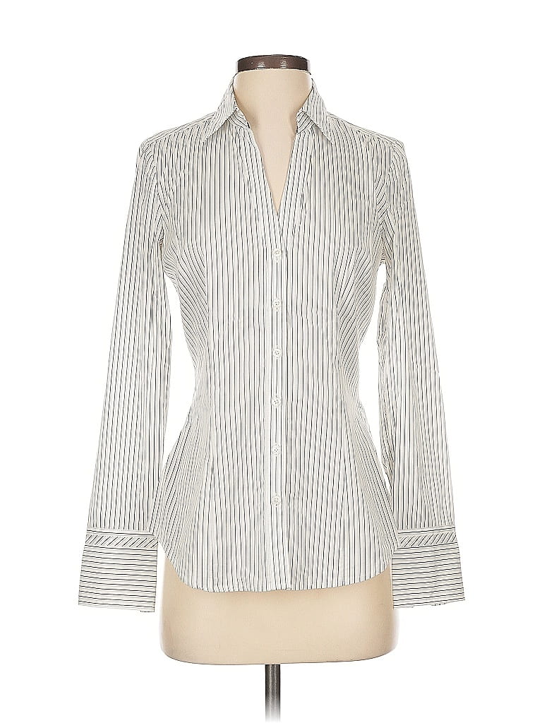 Express Design Studio Stripes Ivory Long Sleeve Blouse Size S - 68% off ...
