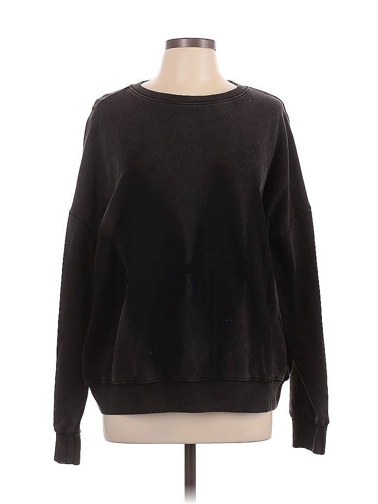 Easel 100% Cotton Solid Black Sweatshirt Size L - 60% off | ThredUp