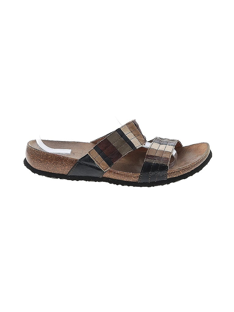 Think! Plaid Brown Black Sandals Size EU 41 / US 11 - 74% off | ThredUp