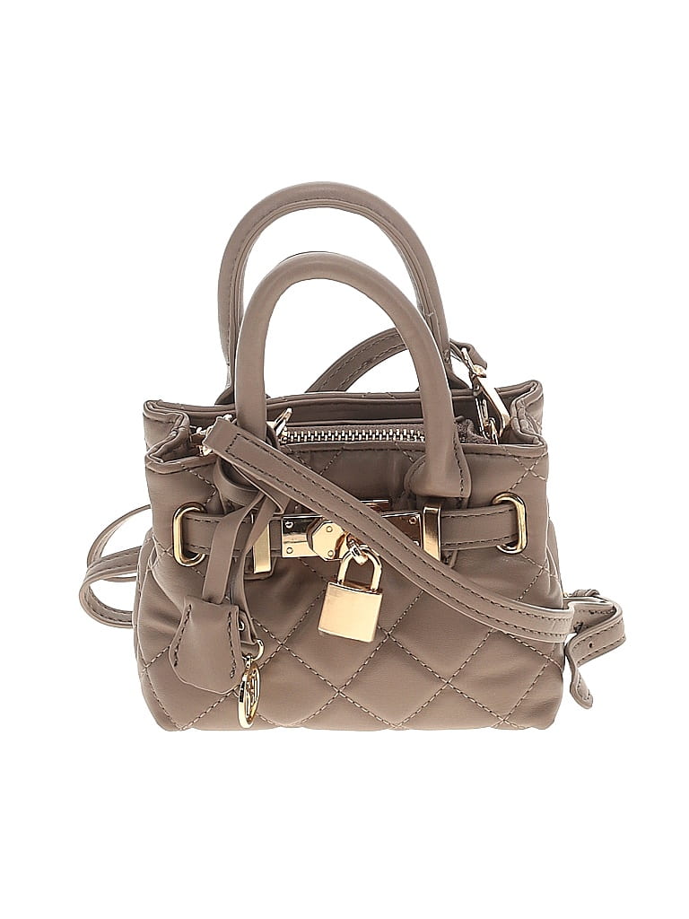 BADGLEY MISCHKA STUDIO 100% Vegan Leather Gray Tan Satchel One size ... BADGLEY MISCHKA STUDIO 100% Vegan Leather Gray Tan Satchel One size ...