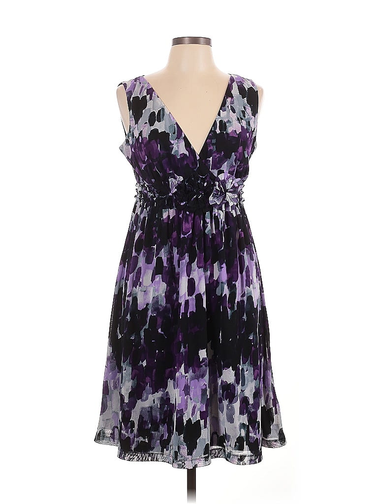 AB Studio 100% Polyester Tie-dye Purple Cocktail Dress Size 12 - 40% ...