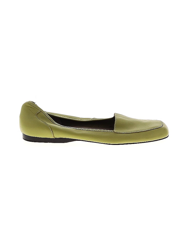 Array 100% Leather Color Block Green Flats Size 9 1/2 - 60% off | ThredUp