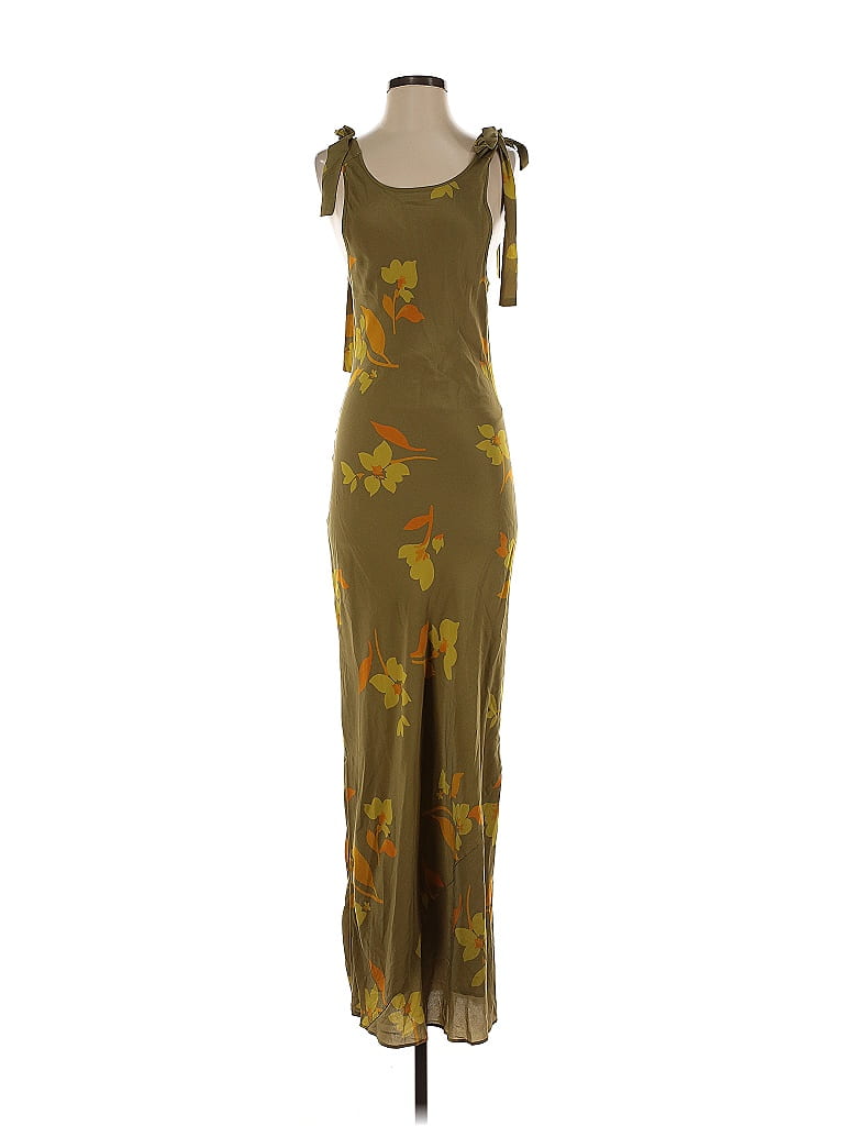 Soleil 100% Silk Brown Green Ines Dress Size 0 - 72% off | ThredUp